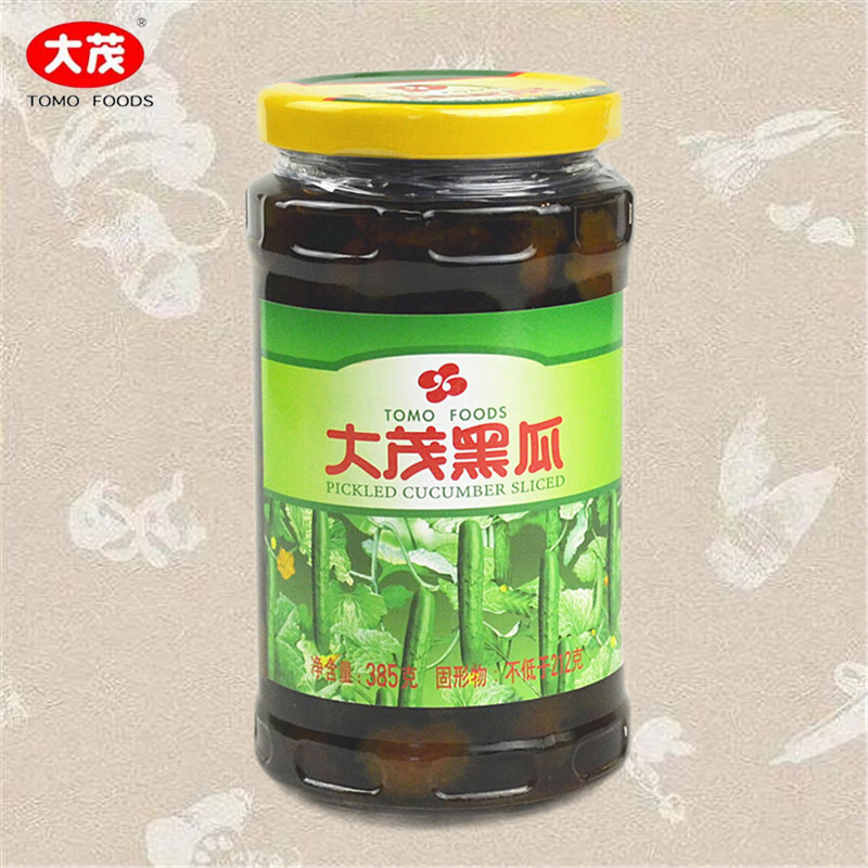 台湾风味 TOMO/大茂黑瓜 385g瓶装 素食酱菜 咸菜脆爽腌菜下饭菜