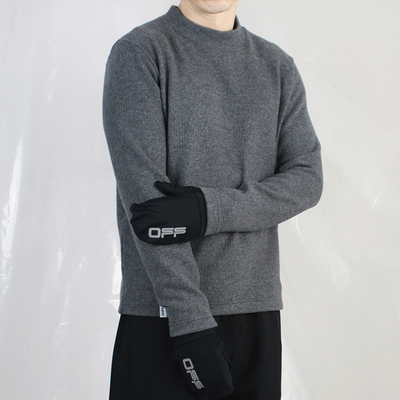 LAST HEIRS 黑钻高性能速干羊毛防静电抗菌防蛀 LP双面穿烟灰毛衣