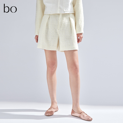 播黑标系列高腰西装短裤女商场同款2024春季新款BDR1KD2047