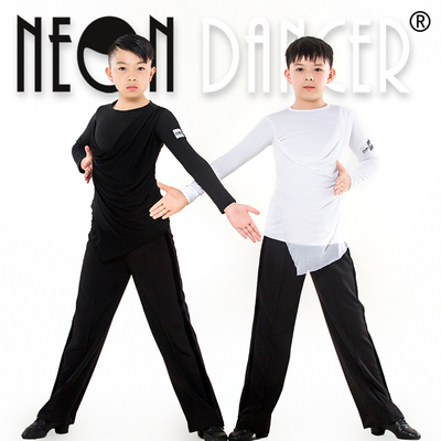 少儿拉丁舞练功服长袖上衣新款