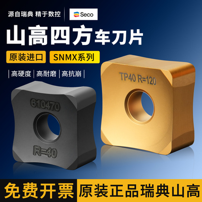 山高进口四方形刀片钢件不锈钢合金SNMX251224R120TP40刀粒面铣刀
