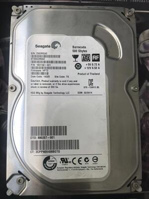 杭州湾希捷ST500DM002机械硬盘不认盘磁头损坏开盘数据恢复成功