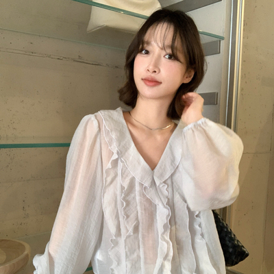 IMISS-简约气质花边小衫R90577