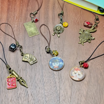 本子装饰复古金属挂件 TN手帐活页本装饰挂坠钥匙扣