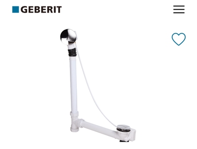 吉博力浴缸旋钮式无存水弯浴缸去水，翼形手柄170.114.21.1