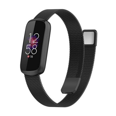 适用fitbit luxe手环手链手表保护壳套米兰分体双面磁吸金属表带