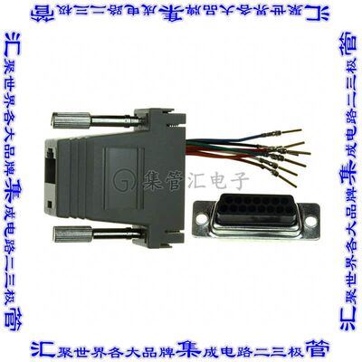 RJADK15P7080831 连接器接插件ADAPT DB15M TO RJ45 JACK GRAY