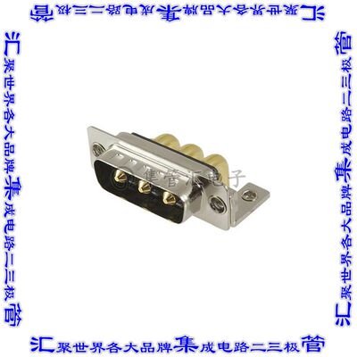 684S3W3103L461 连接器接插件CONN D-SUB PLUG 3POS R/A SLDR