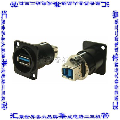CP30108 连接器接插件XLRFT USB3.0 A-B FEM BLACK