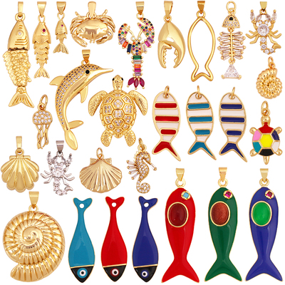 K91 饰品配件 海洋生物 小丑鱼 小龙虾 海马 贝壳 螃蟹 海龟 海豚