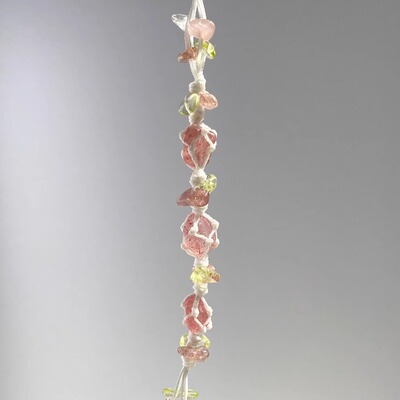 纯手工天然水晶原石编织手链