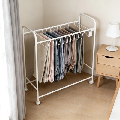落地移动裤架新款裤子收纳衣柜