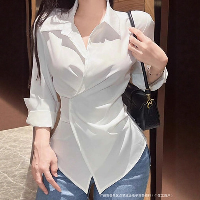 Inclined Buckle Irregular Temperament 2026 Women's Leisure S