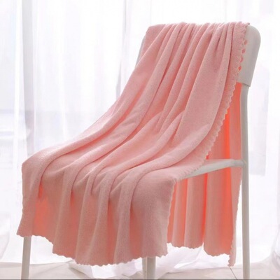 Absorbent Solid-colored Household Bath Towel Quick-drying To