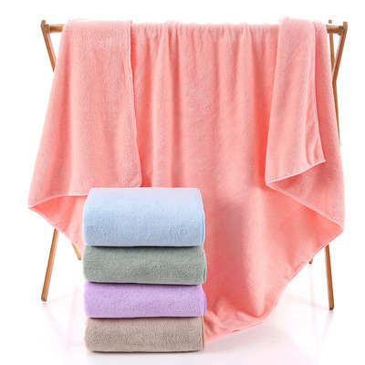 Micron ral Fleece Large Bath Towel Baby Bath Towel Plain Sof