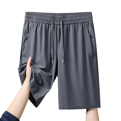 Tianbing Silk Shorts Men's Thin Large Size Loose Running Qui