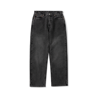 33oz NATIVEWELL Moleskin鼹鼠皮水洗牛仔裤重磅面料做旧复古黑色