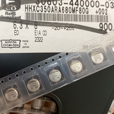 HHXC350ARA680MF80G 35V68UF 黑金刚固液混合贴片铝电解电容器