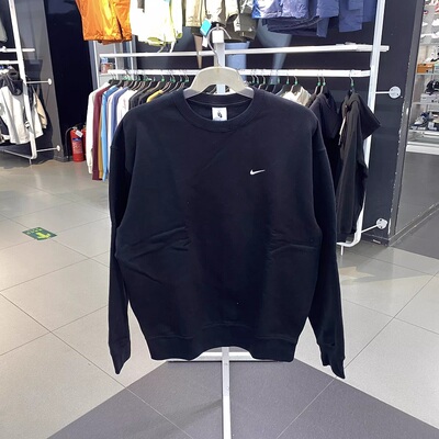 NIKE耐克卫衣男秋冬季加绒保暖运动宽松圆领套头衫DX1362-010