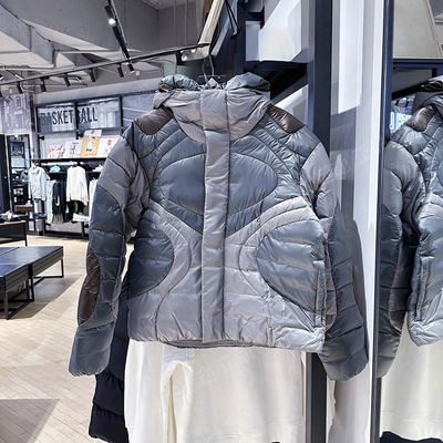 Nike耐克男子冬季连帽休闲拼色防风保暖棉服外套FB7424-029-133