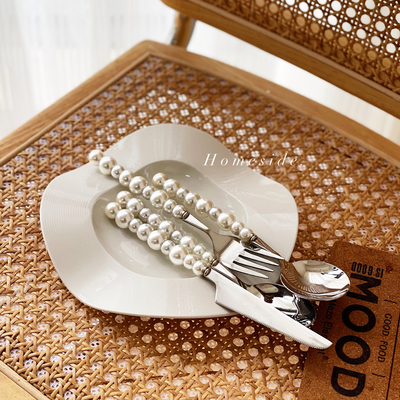 Homeside刀叉餐具珍珠手柄