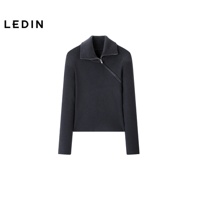 【商场同款】乐町设计感翻毛衣秋冬新款内搭修身针织衫C2EEF4461