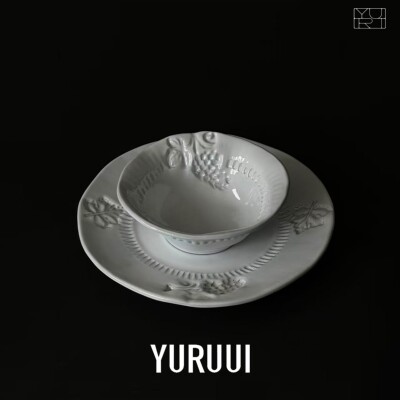 [YURUUI设计师]意大利VBC 复古黑陶水果创意陶瓷碗碟