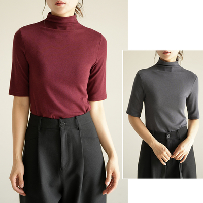 恒温软糯女士五分袖打底衫秋冬款