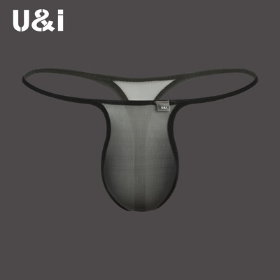 U＆I冰丝超薄透气男士丁字裤