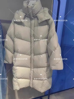4折欧家专柜2023新秋冬超轻连帽长款羽服外套女潮1TY433689F现货