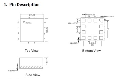 敏芯微加速度传感器MSA321替代MSA311 MSA301 MSA300 SC7A20TR