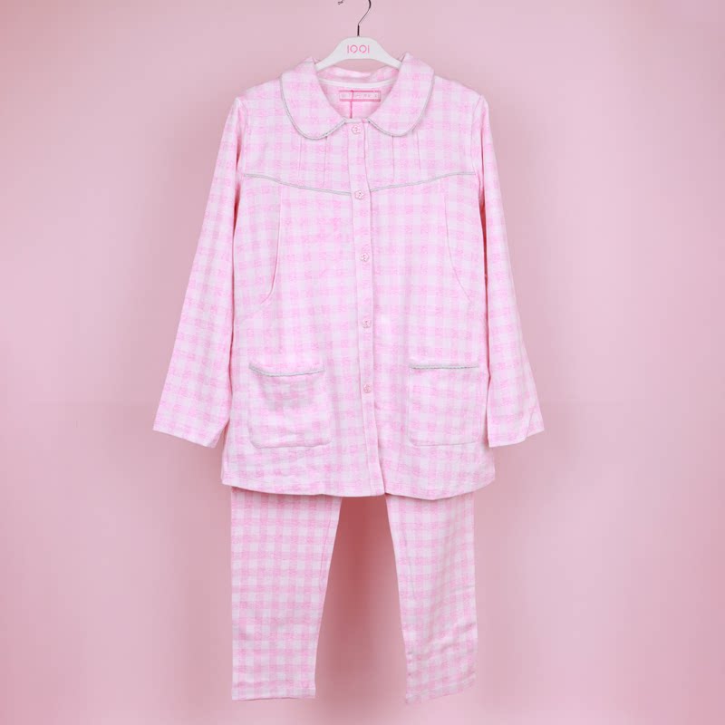 婷妃春秋孕妇睡衣加厚纯棉月子服产后家居服长袖产妇喂奶哺乳套装