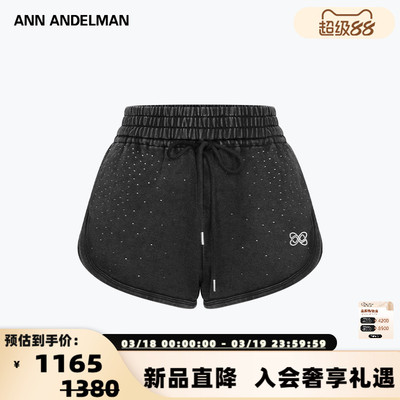 ANN ANDELMAN 新款女士时尚洗水烫钻休闲短裤银泰百货 301286