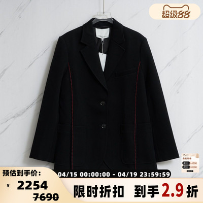 3．1Phillip Lim 日常通勤女士绗缝单排口休闲西服上衣银泰301596