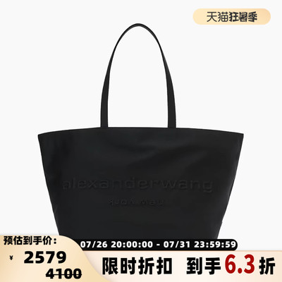 ALEXANDER WANG女士简约大号logo单肩托特包银泰百货 301574