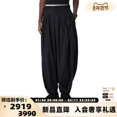 ADER ERROR 男女同款气球版型长裤设计感褶皱休闲裤银泰 301574