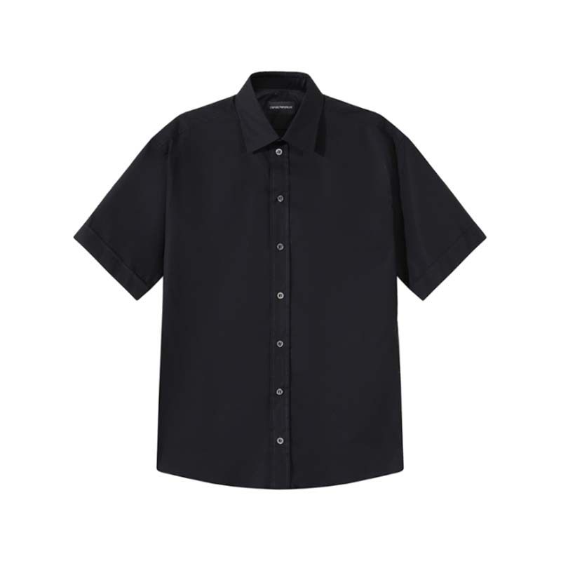 Emporio Armani 阿玛尼 男士棉质修身版短袖衬衫 300095