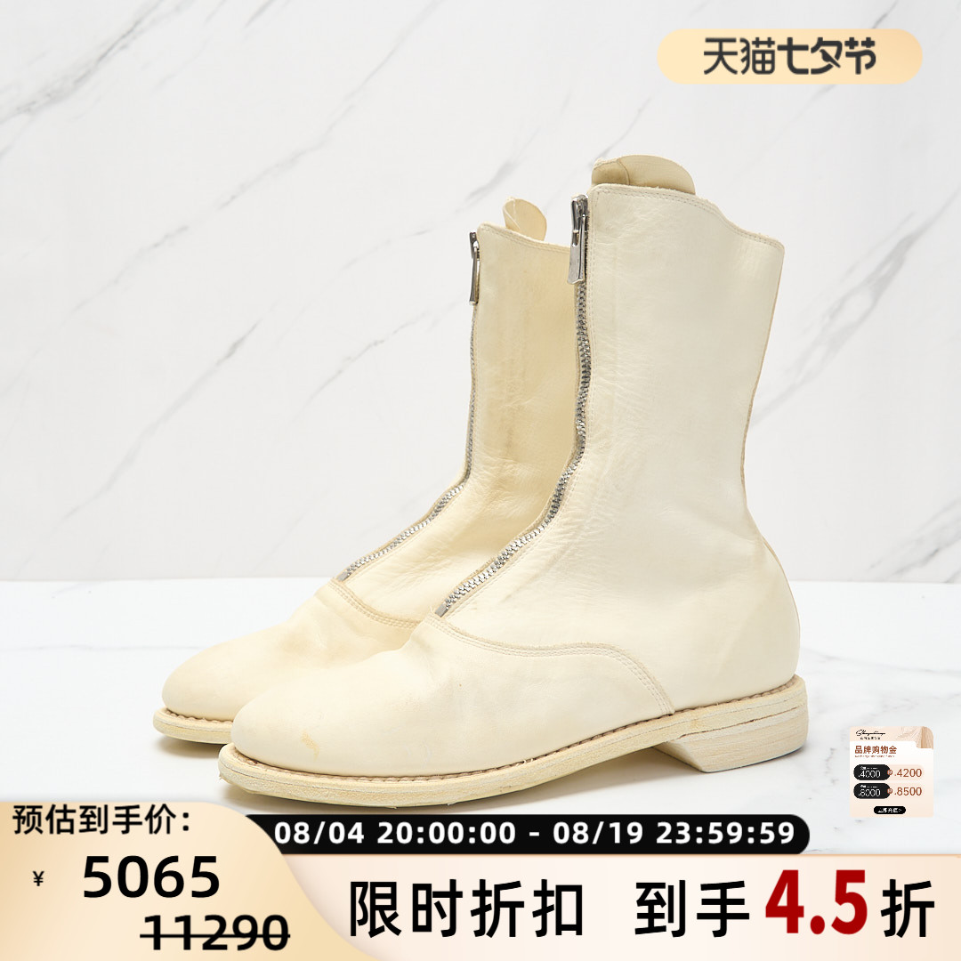 GUIDI 潮流都市310女士前拉链圆头低跟时尚短靴银泰百货 301596