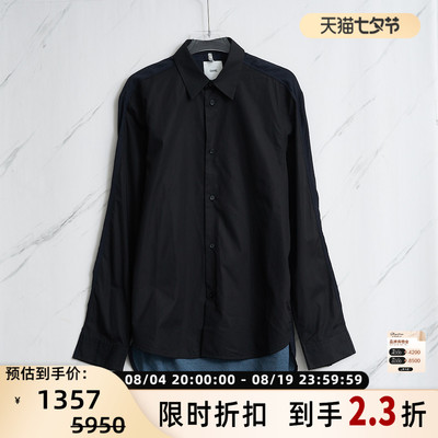 OAMC春夏款男士前短后长设计感人像印花衬衣银泰百货精品 301596