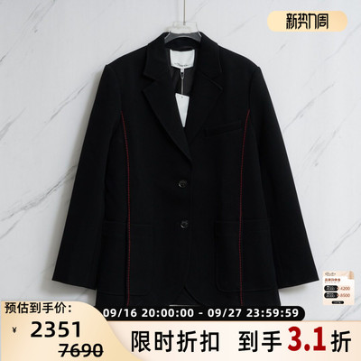 3．1Phillip Lim 日常通勤女士绗缝单排口休闲西服上衣银泰301596