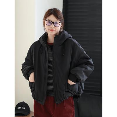 休闲棉衣百搭文艺宽松绵羊毛显瘦