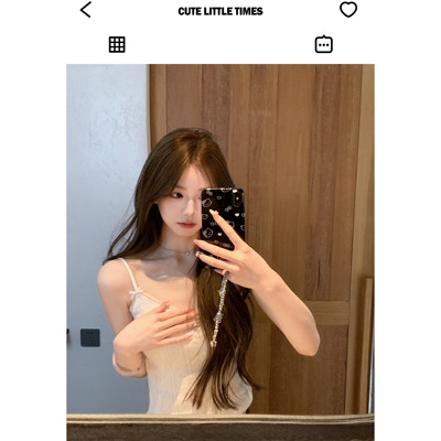 BBen 自然系可爱 爱心镂空棉吊带背心女内搭外穿打底夏季薄款上衣