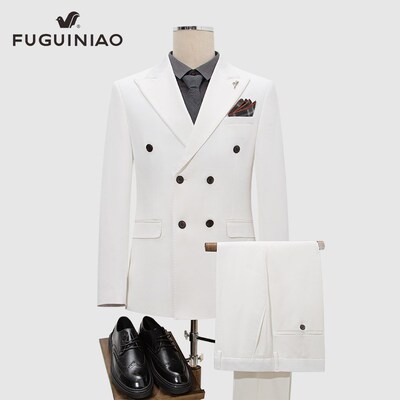 新品西服套装三件套商v务休闲西装职业正装伴郎服新郎结婚礼