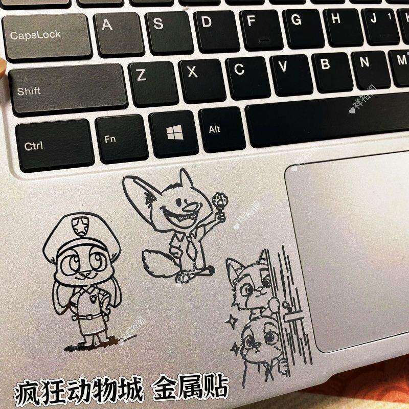 疯狂动物卡通金属3d立体朱迪尼克平板笔记本耳机装饰贴纸