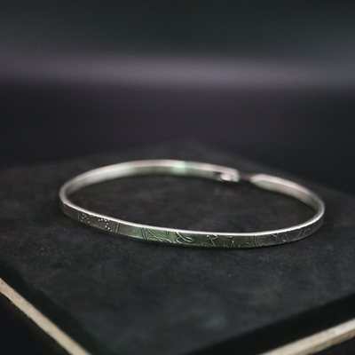 铁头的店欧美情侣银非闭口手镯