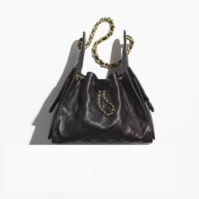 25C秀款HOBOBAG嬉皮包AS5293牛皮配金属大容量优雅复古水桶包女