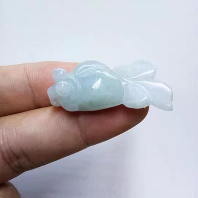 a货金鱼年年有余挂件带证书玉坠