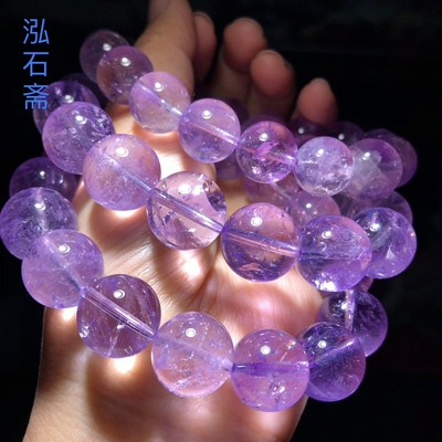 天然紫水晶手链玻利维亚单圈手串男女情侣手串阿塞斯特莱