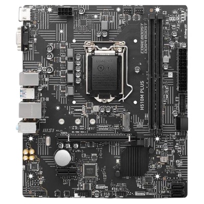 爆新 1200针微星H510M PLUS主板 H510 VGA HDMI M.2 USB3 DDR4