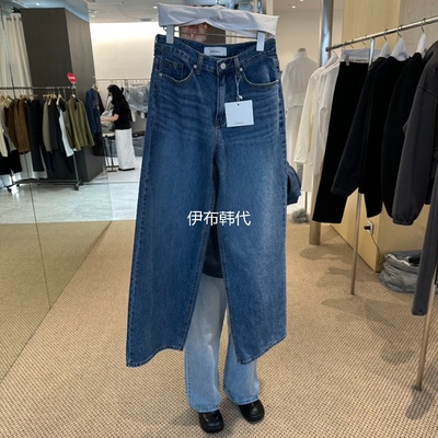 牛仔蓝休闲直筒裤牛仔裤女